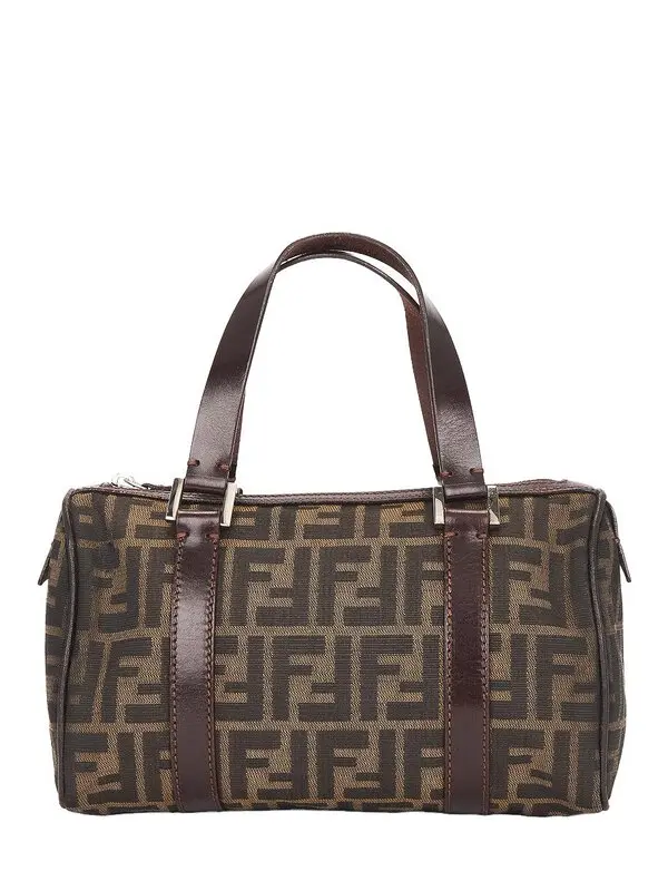 Fendi Zucca Boston Bag - Brown