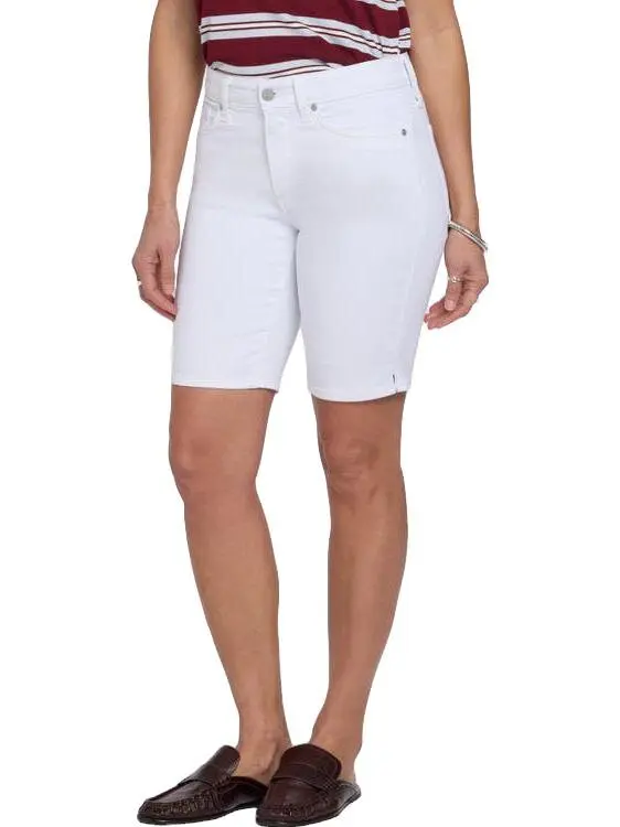 NYDJ Ella High Waist Shorts - Optic White