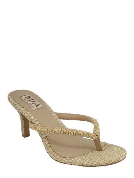 Mia Zilvia Kitten Heel Sandals - Natural Be