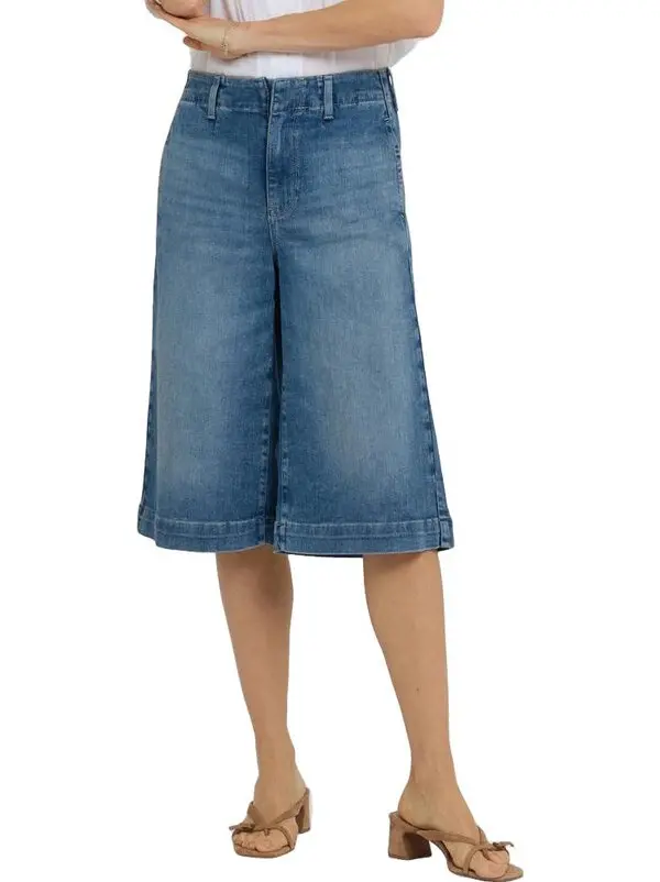NYDJ Jeanne High-waist Denim Culottes - Breezy Palms