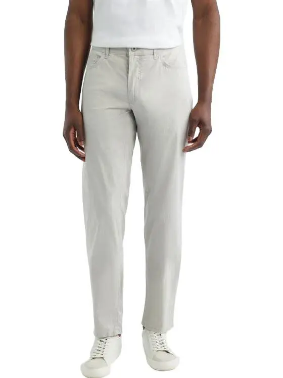 BRAX Cadiz Ultralight Straight Leg Stretch Cotton Pants - Beach