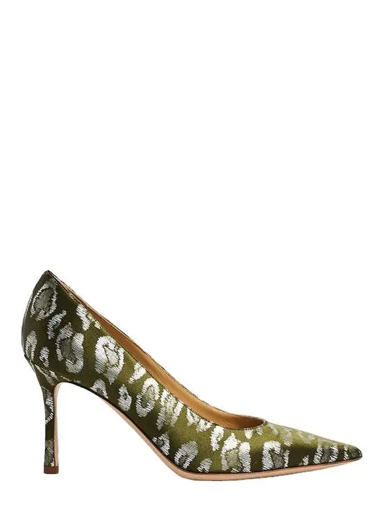 Marion Parke Classic Pump 85 | Silk - Green Leopard