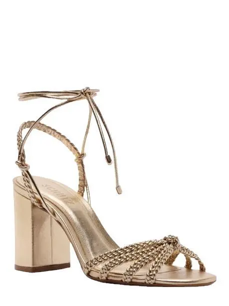 Schutz Adele Ankle Strap Sandal - Platinum