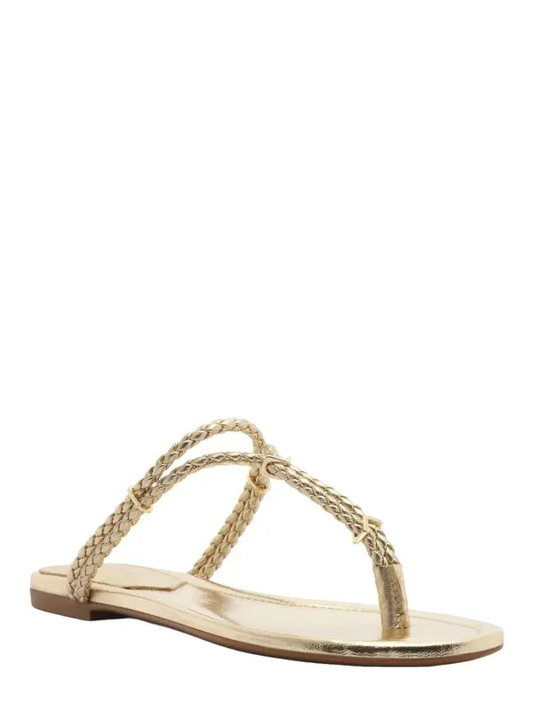 Schutz Cordelia Braided Strap Sandal - Platinum