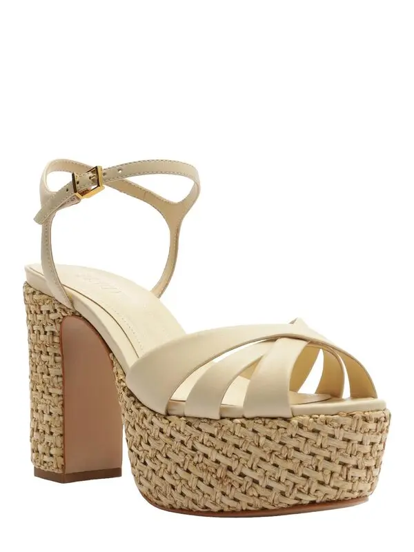 Schutz Keefa Ankle Strap Sandal - Egg Shell