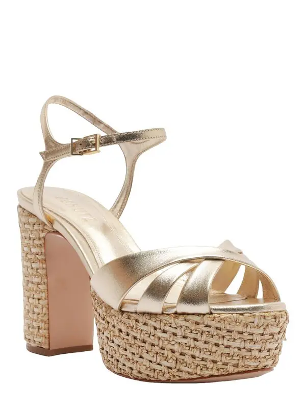 Schutz Keefa Ankle Strap Sandal - Platinum