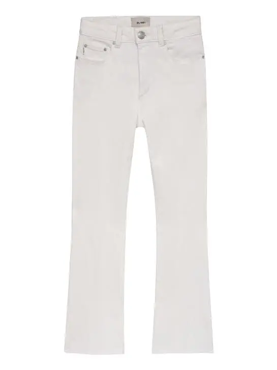 DL1961 Claire Boot Crop Jeans - White Raw