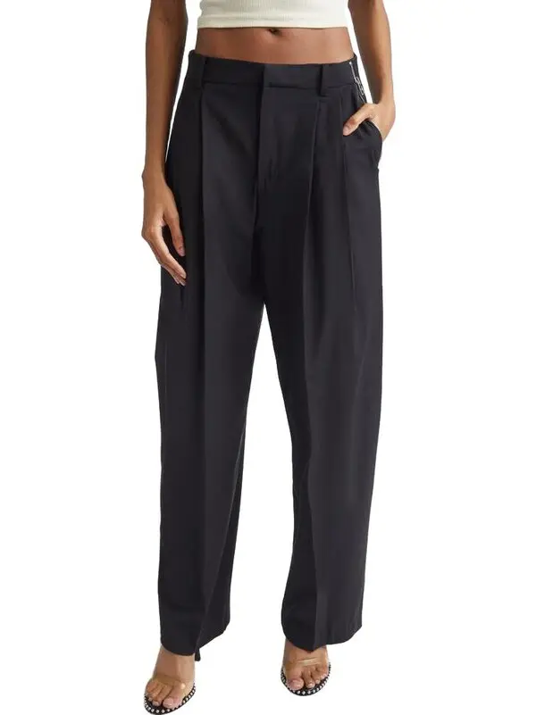 Alexander Wang Stretch Wool Blend Tailored Pants - Black