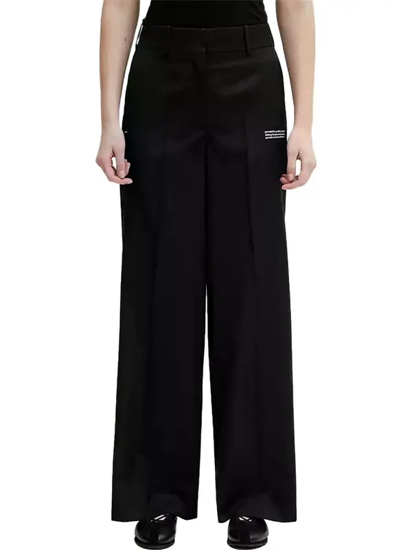 Off-White Wide-leg Trousers - Black