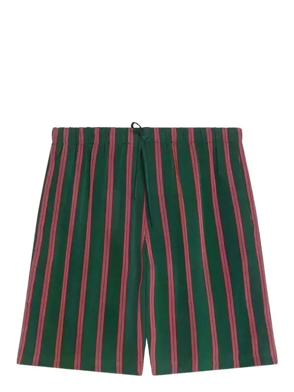 Dries Van Noten Striped Shorts - Green