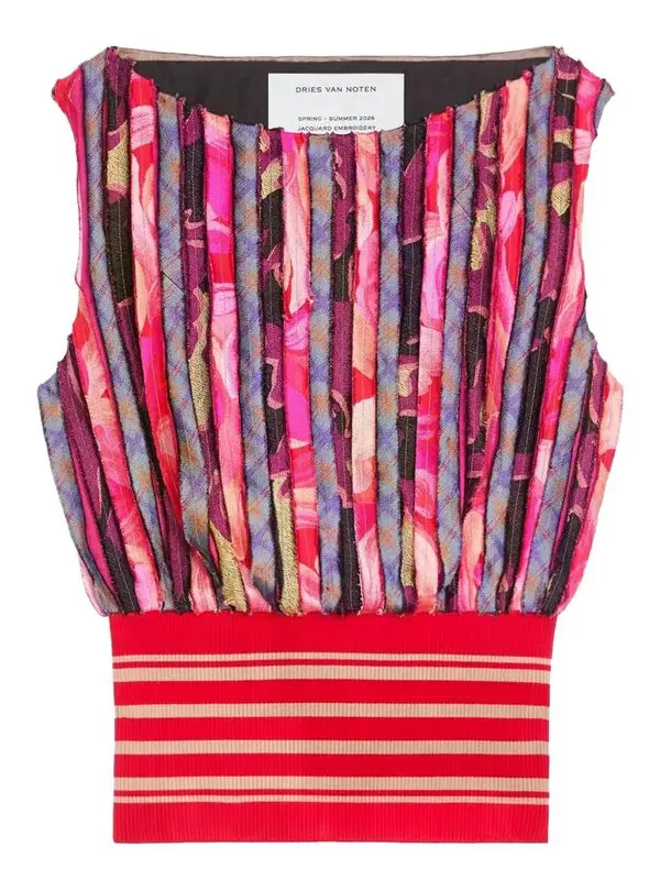Dries Van Noten Striped Top - Pink