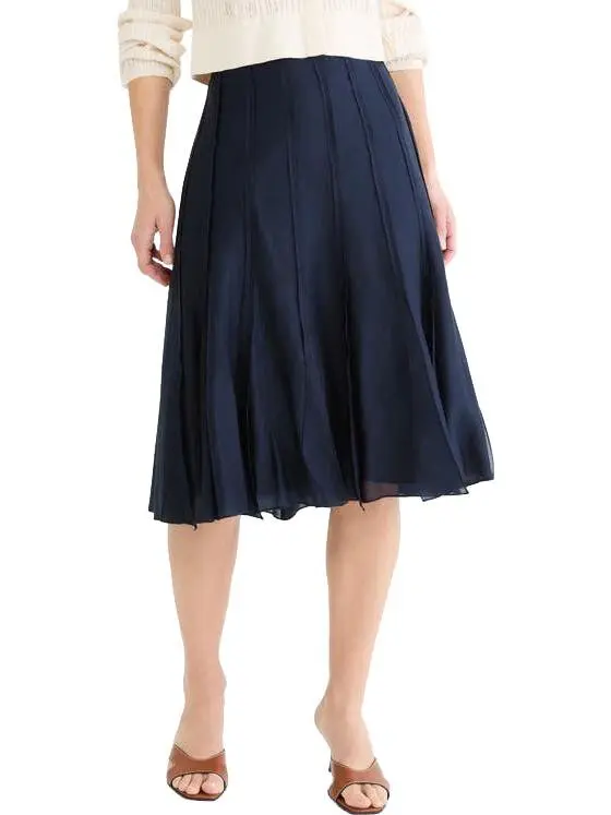 NIC+ZOE Batiste Flirt Ruffle A-line Skirt - Dark Indigo