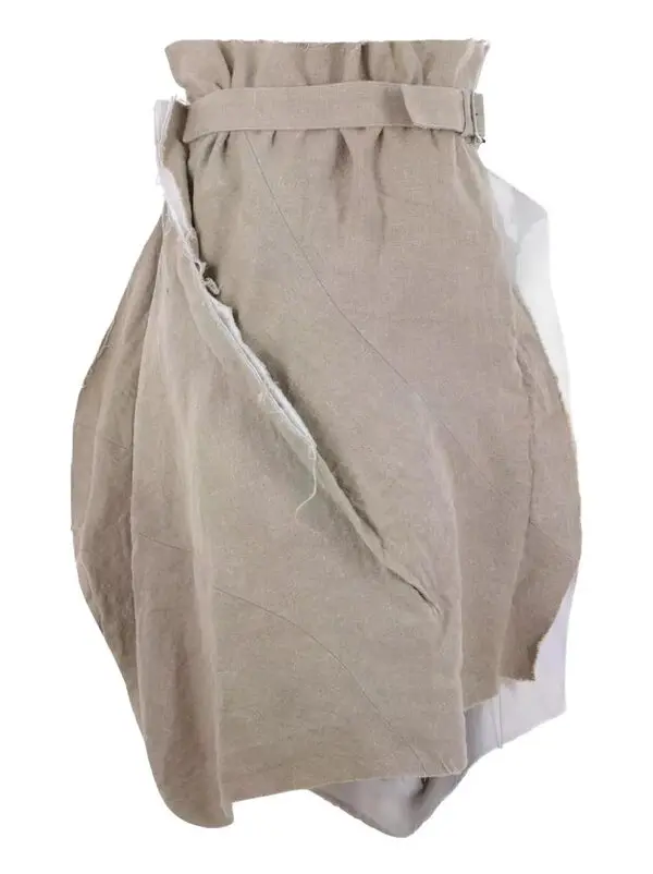 Comme Des Garçons Asymmetric-hem Skirt - Neutrals