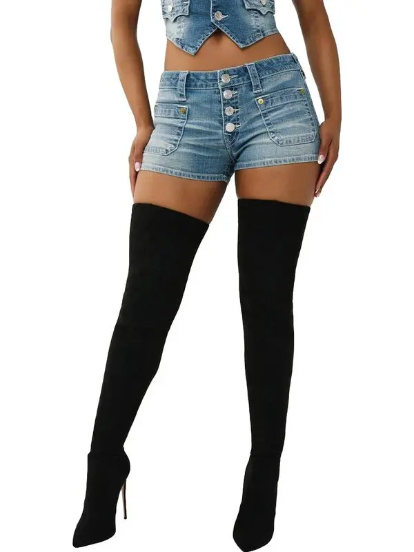 True Religion Patch Pocket Denim Shorts - Sunset Ticket
