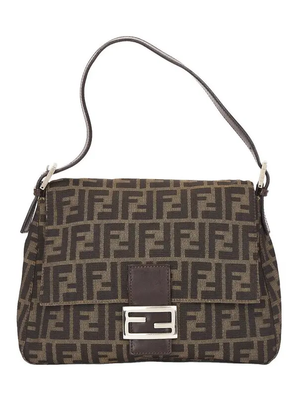Fendi Zucca Mama Forever Baguette Shoulder Bag - Tobacco Brown