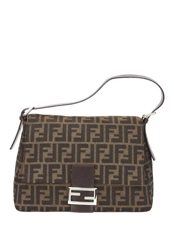 Fendi Zucca Mama Forever Baguette Shoulder Bag - Tobacco Brown