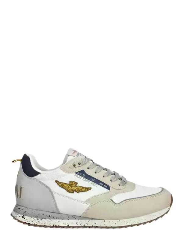 AERONAUTICA MILITARE Embroidered Sneakers - White