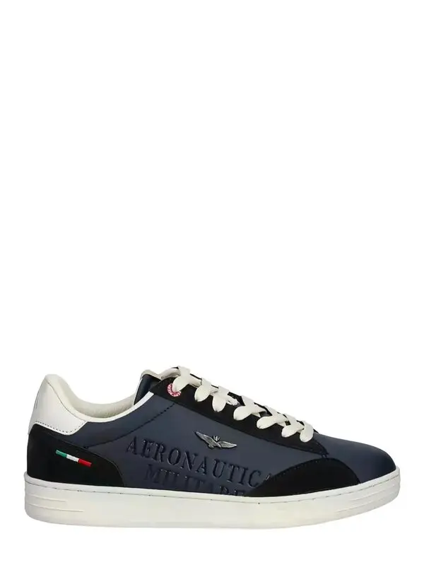 AERONAUTICA MILITARE Logo Plaque Sneakers - Blue