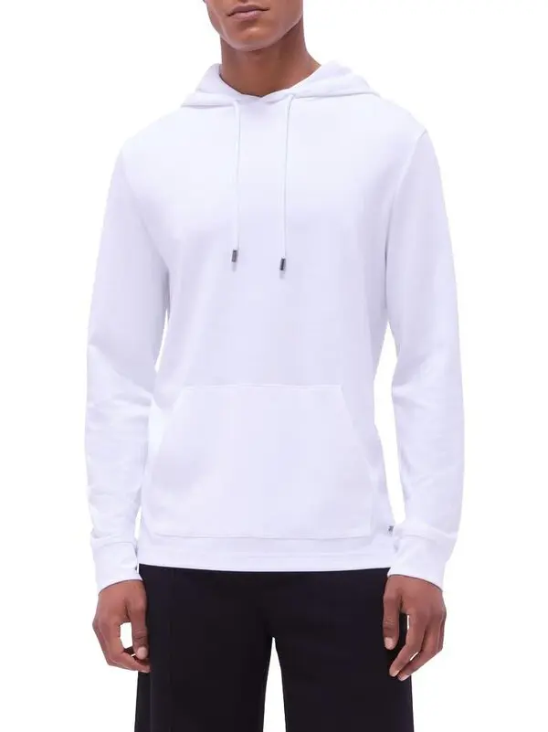 Bugatchi Slim Fit Hoodie - White