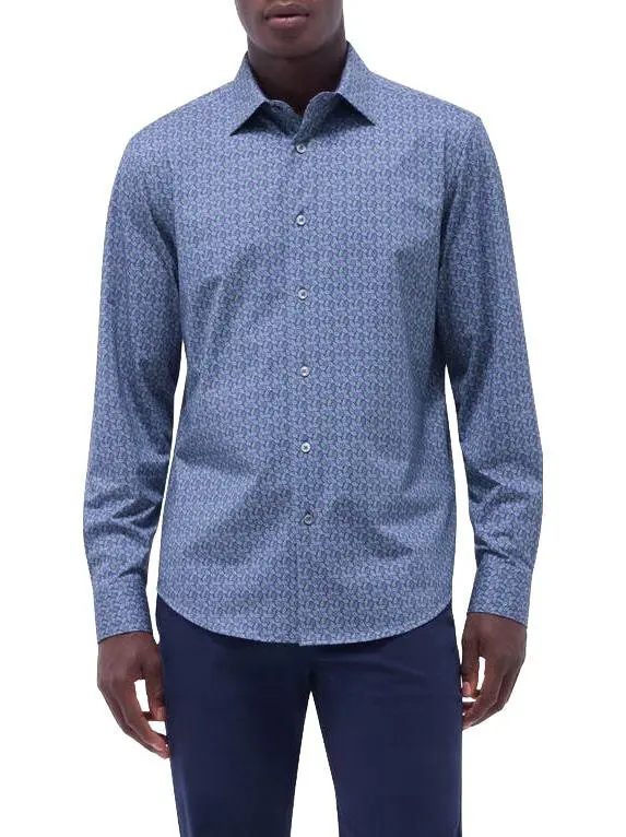 Bugatchi Jimmy Ooohcotton® Button-up Shirt - Graphite
