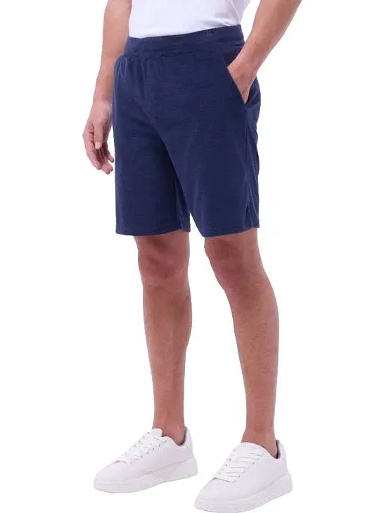 Bugatchi Drawstring Terry Shorts - Navy