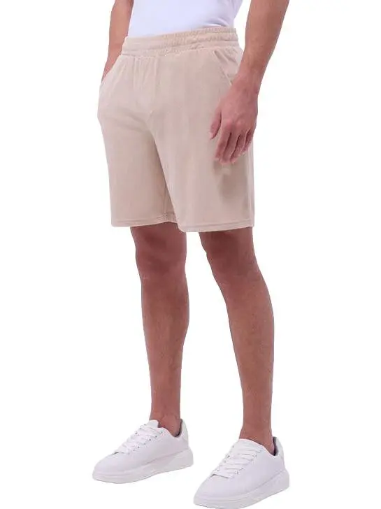 Bugatchi Drawstring Terry Shorts - Sand