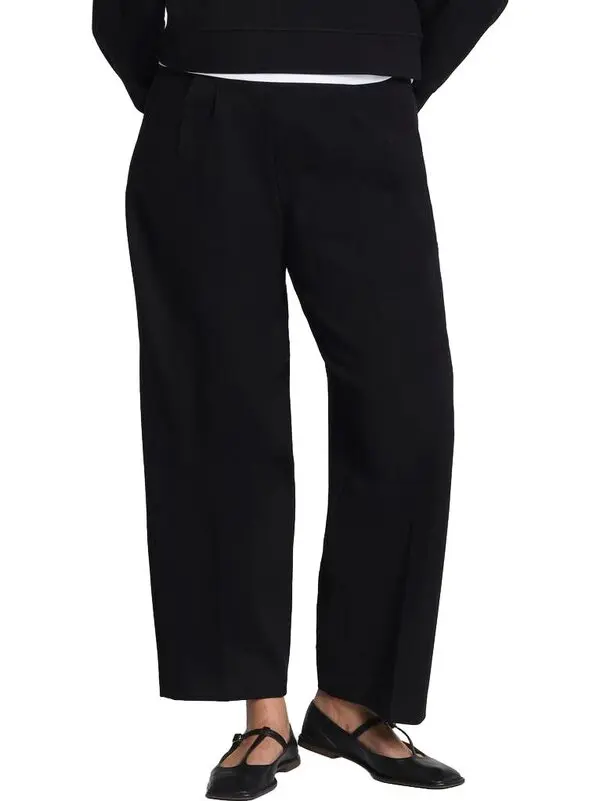 Spanx Ponte Pleated Tapered Pants - Classic Black