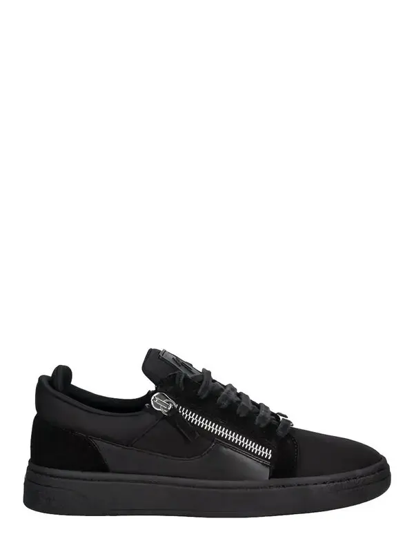 GIUSEPPE ZANOTTI Zip-detail Low Top Sneakers - Black