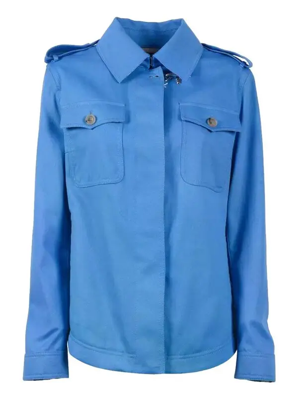 FAY Button Shirt-jacket - Blue