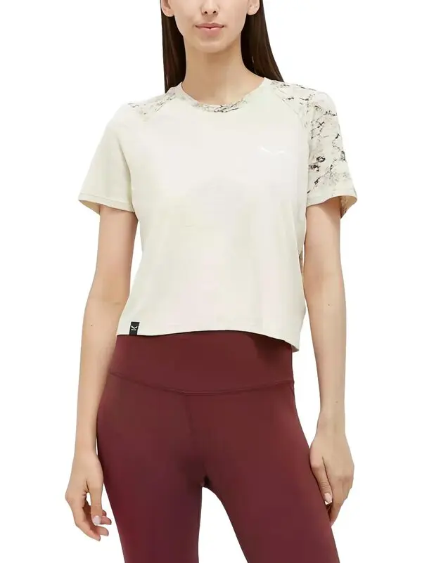 SALEWA Pattern Short-sleeve T-shirt - Neutrals