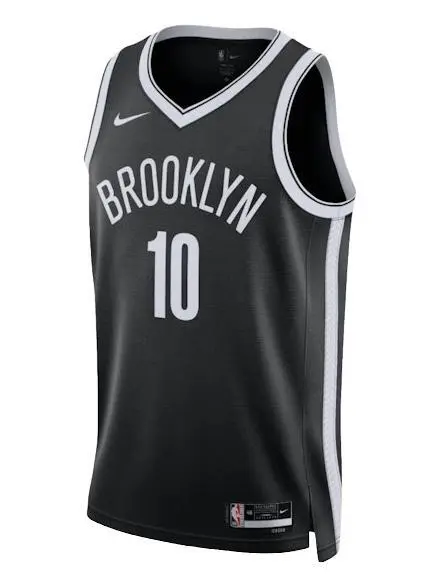 Nike Nba Brooklyn Nets Ben Simmons 10 2022/23 Icon Edition Swingman Jsersey - Black