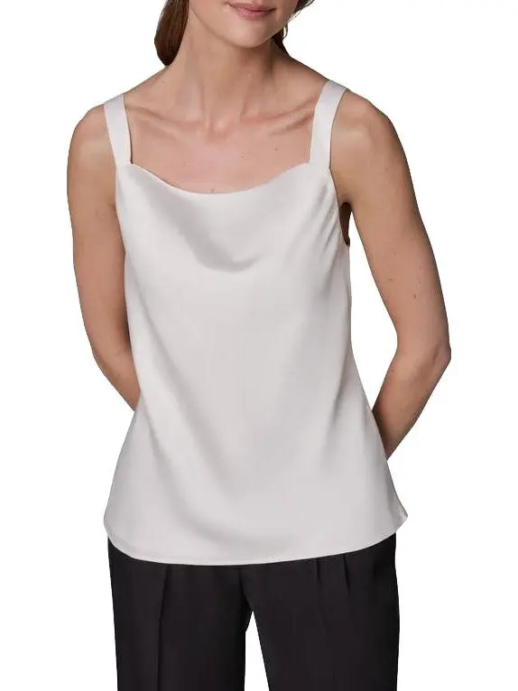 Donna Karan New York Cowl Neck Sleeveless Top - Cream