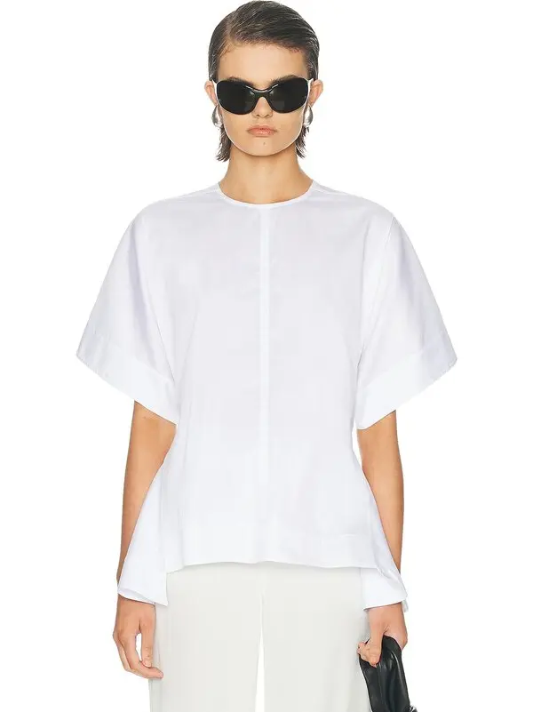 Brandon Maxwell Tyler Top - Optic White
