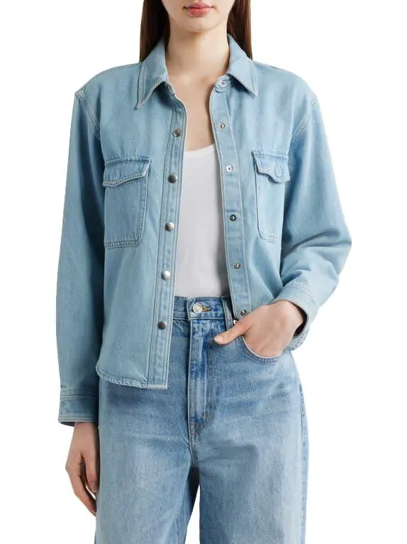 Madewell Airy Denim Relaxed Shirt Jacket - Faded Horizon Wash