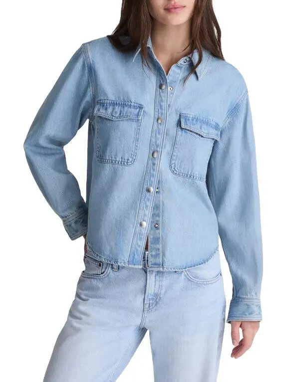 Madewell Airy Denim Relaxed Shirt Jacket - Faded Horizon Wash