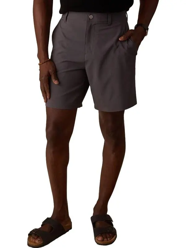 THE NORMAL BRAND Flat Front Bermuda Shorts - Steel