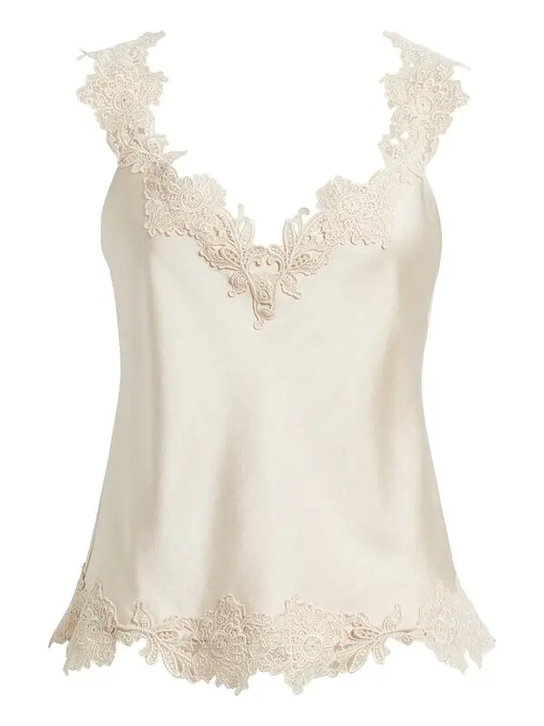 Kobi Halperin Embroidered Sleeveless Top - Antique
