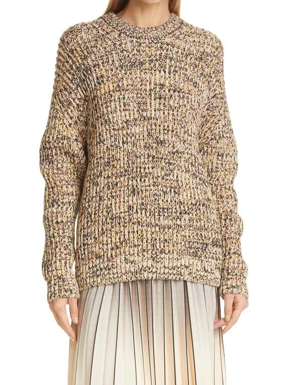 Proenza Schouler White Label Mixed Yarn Knit Sweater - Peach Multi