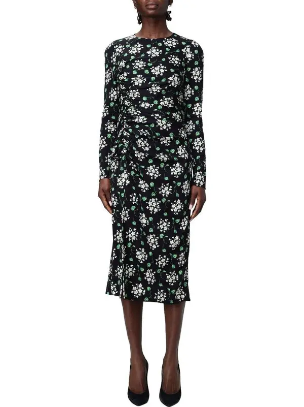Dolce & Gabbana Floral Print Stretch Silk Midi Dress - Multicolor