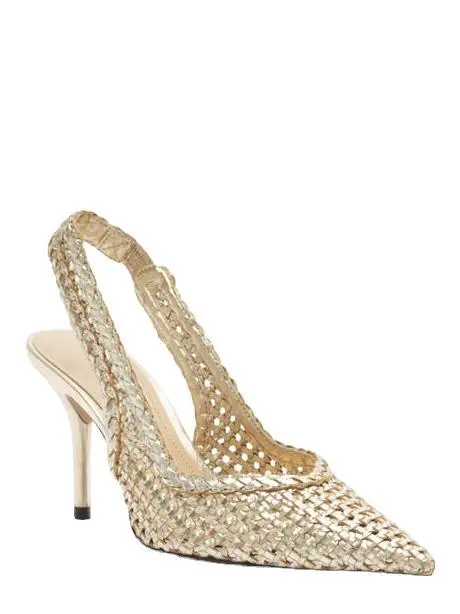 AREZZO Eva Slingback Stiletto Pumps - Platino