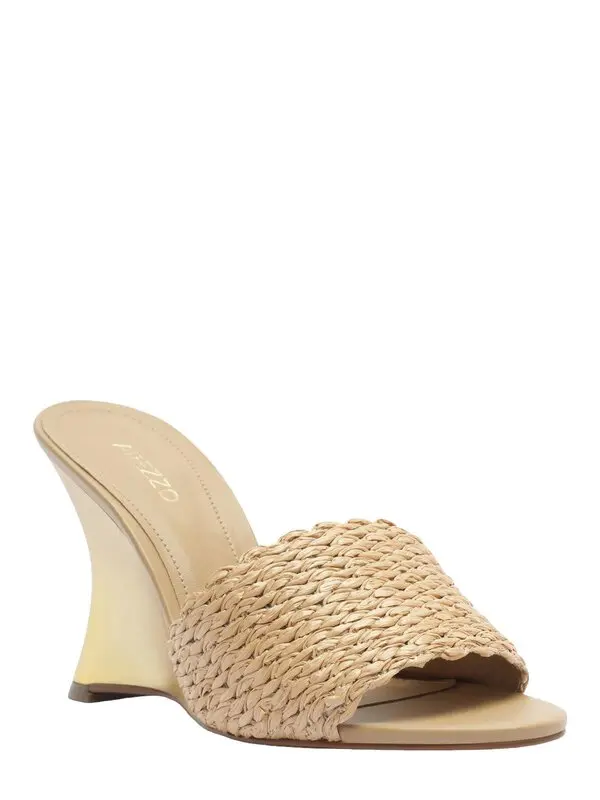 AREZZO Woven Wedge Sandals - Palha