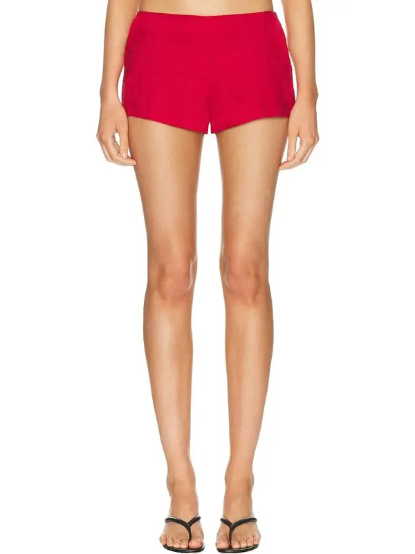 AEXAE Linen Flat Short - Solid Red
