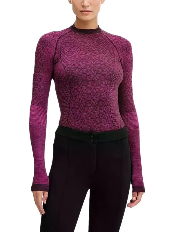 NEWLAND Patterned Long-sleeve Base Layer - Purple