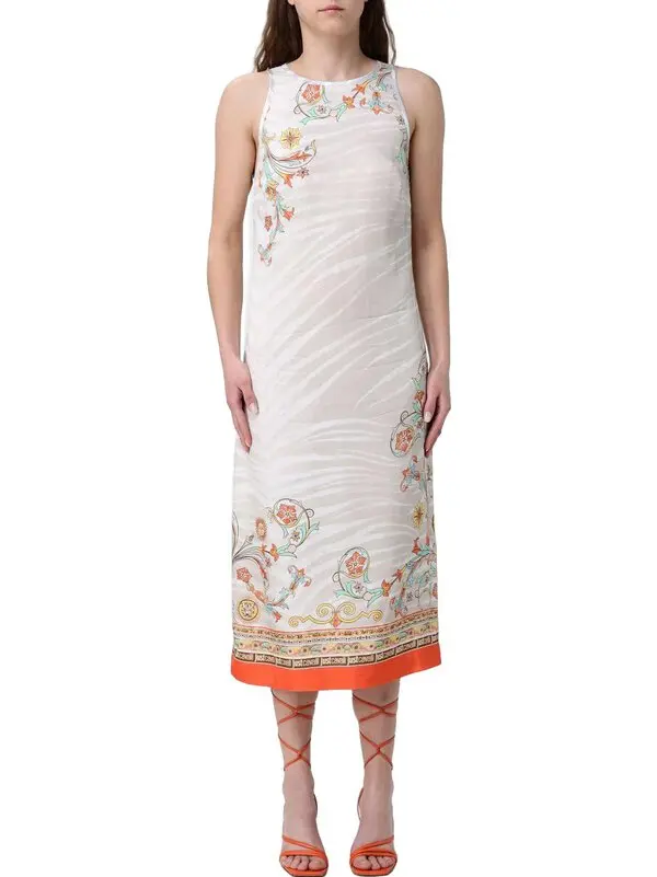 Just Cavalli Printed Midi Dress - Beige
