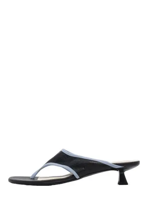 Bimba Y Lola Heeled Leather Sandal - Black