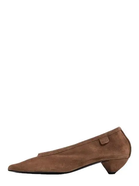 Bimba Y Lola Suede Court Shoes - Taupe