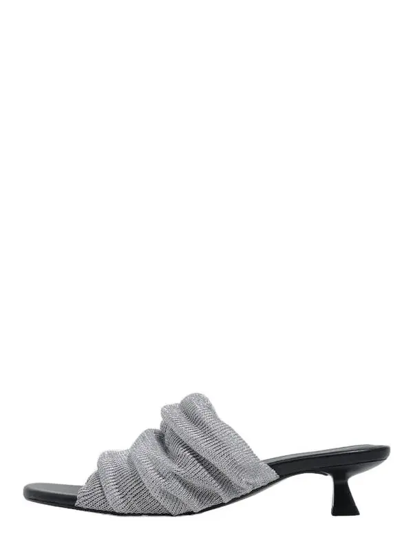 Bimba Y Lola Mesh Low-heel Sandals - Silver