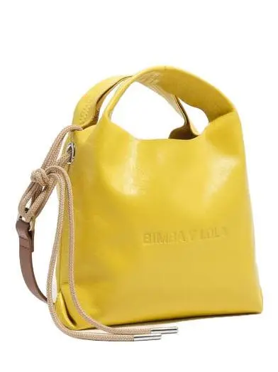 Bimba Y Lola Mini Leather Paper Bag - Yellow