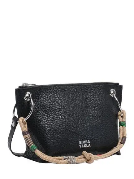 Bimba Y Lola Trapezium Leather Bag - Black
