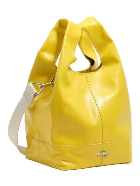 Bimba Y Lola Leather Tote Bag - Yellow